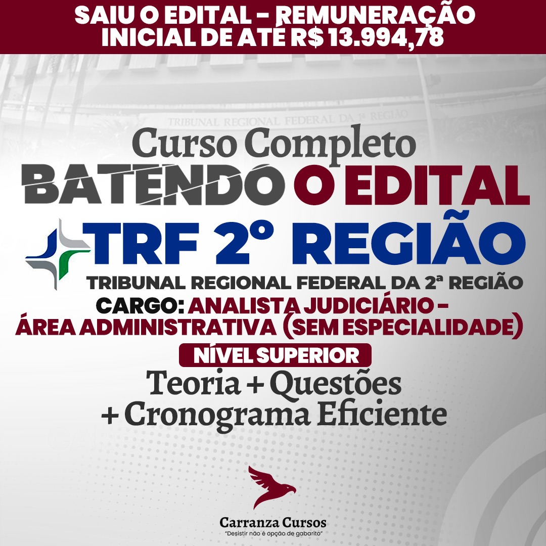 CURSO COMPLETO | TRF2 – Tribunal Regional do Trabalho da 2ª Região ...