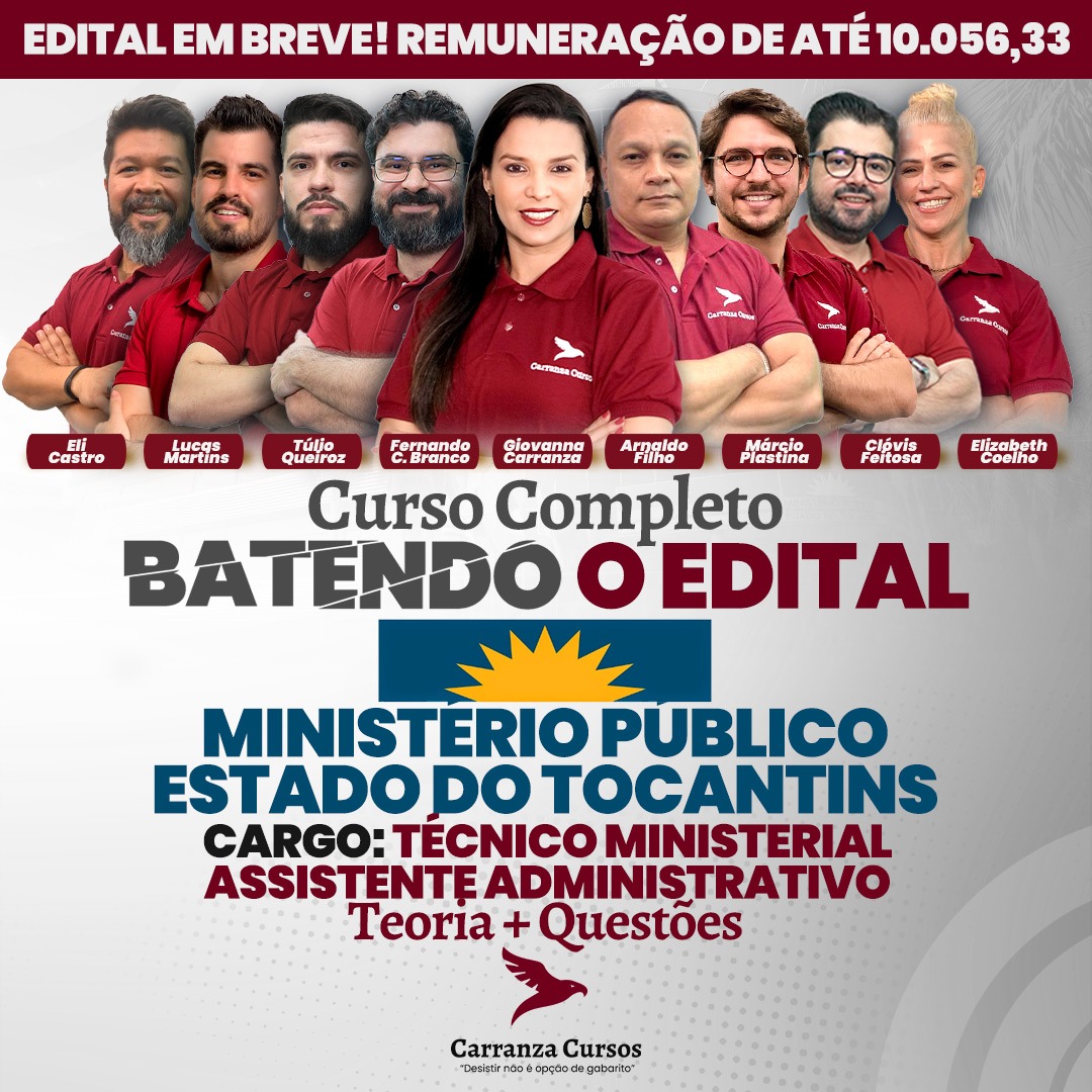 Ministério Público do Estado do Tocantins (MPTO) – Carranza Cursos